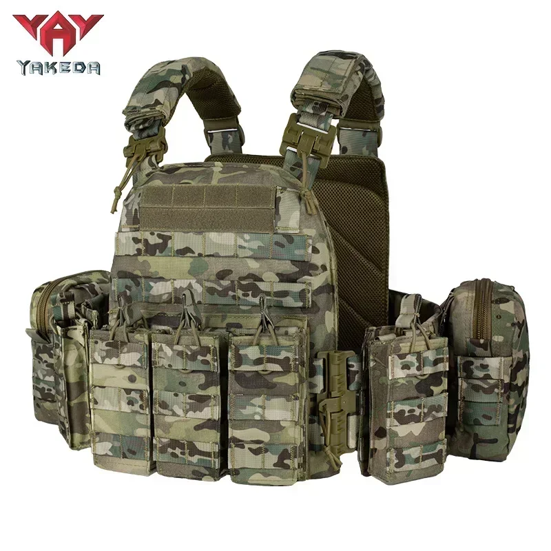 Tactical-Vest-with-Triple-Magazine-Pouch-1000D-Nylon-Fabric-Quick-Release-6094K-Hunting-Airsoft ...