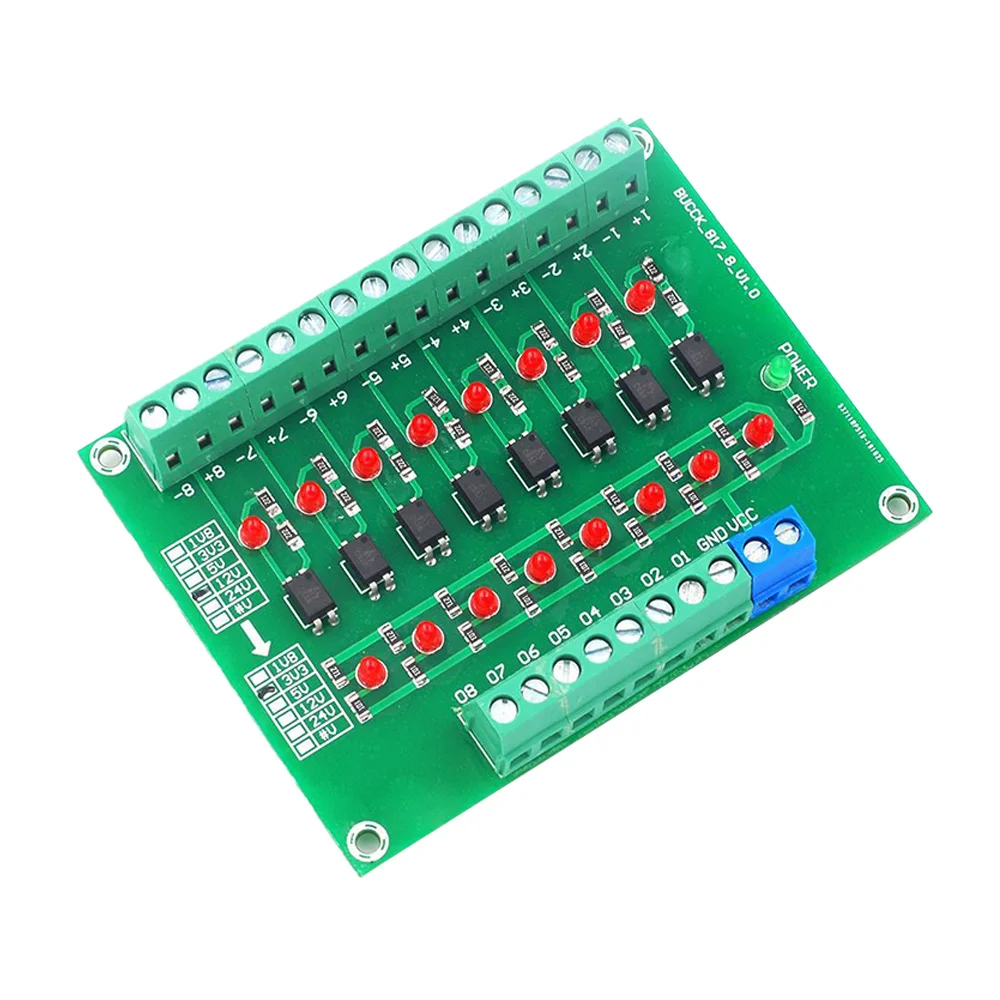 DST-1R8P-N-8-Channel-Optocoupler-24V-to-5V-Isolation-Module-PLC-Signal ...