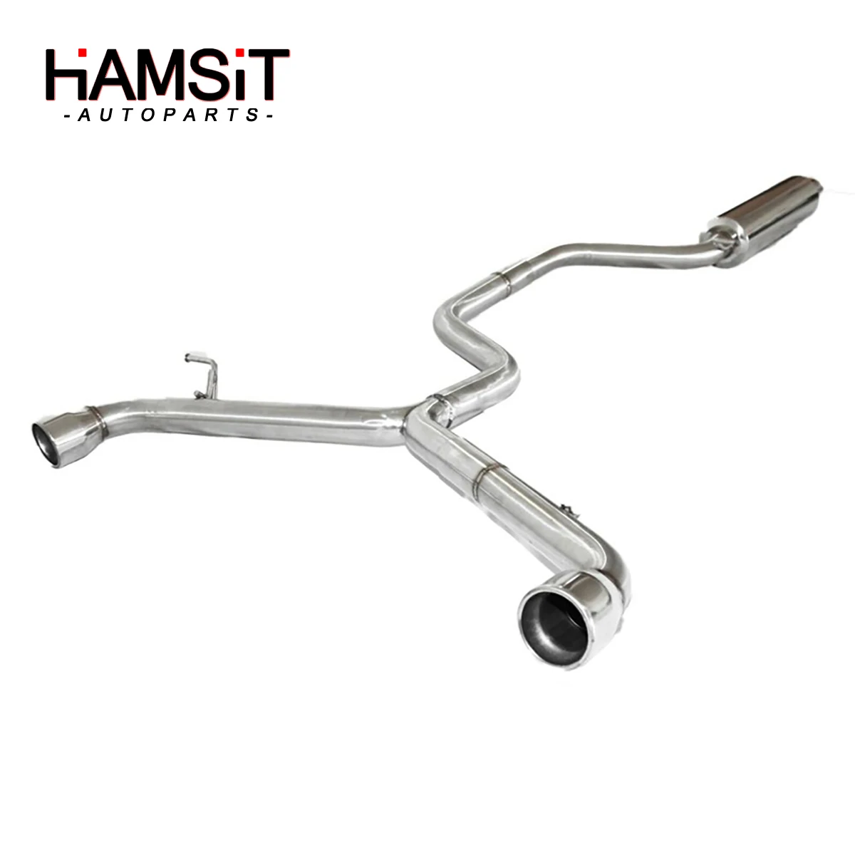 Hamsit SS Dual Cat Back Exhaust For Volkswagen VW GOLF GTI MK7 15-17 2 ...