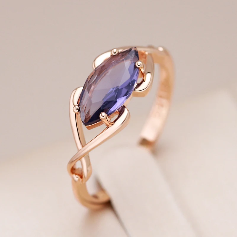 Kinel-Sparkling-Rhombus-Purple-Natural-Zircon-Rings-for-Women-Luxury ...