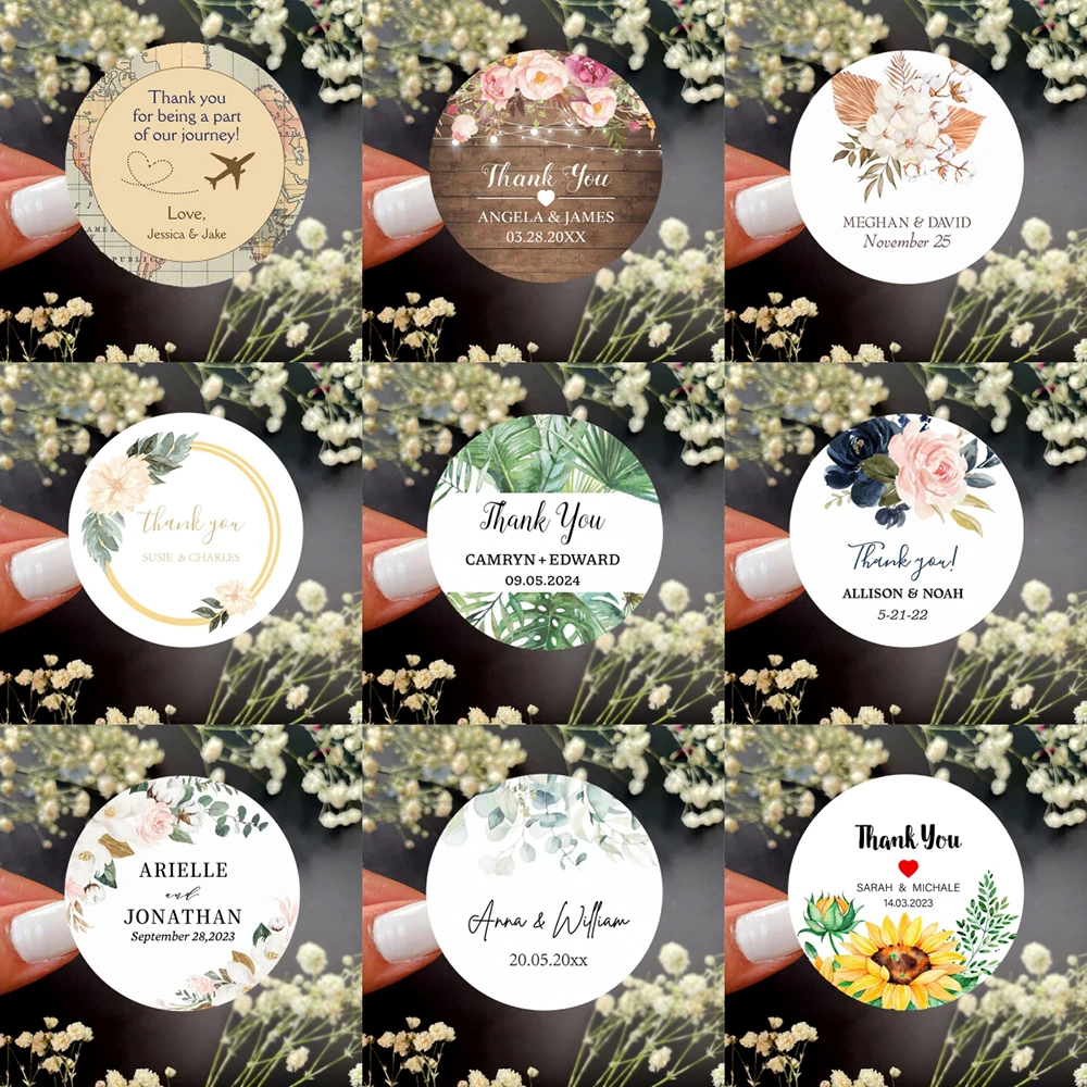 Custom-Wedding-Birthday-Party-Thank-You-Gift-Box-Stickers-Personalized ...