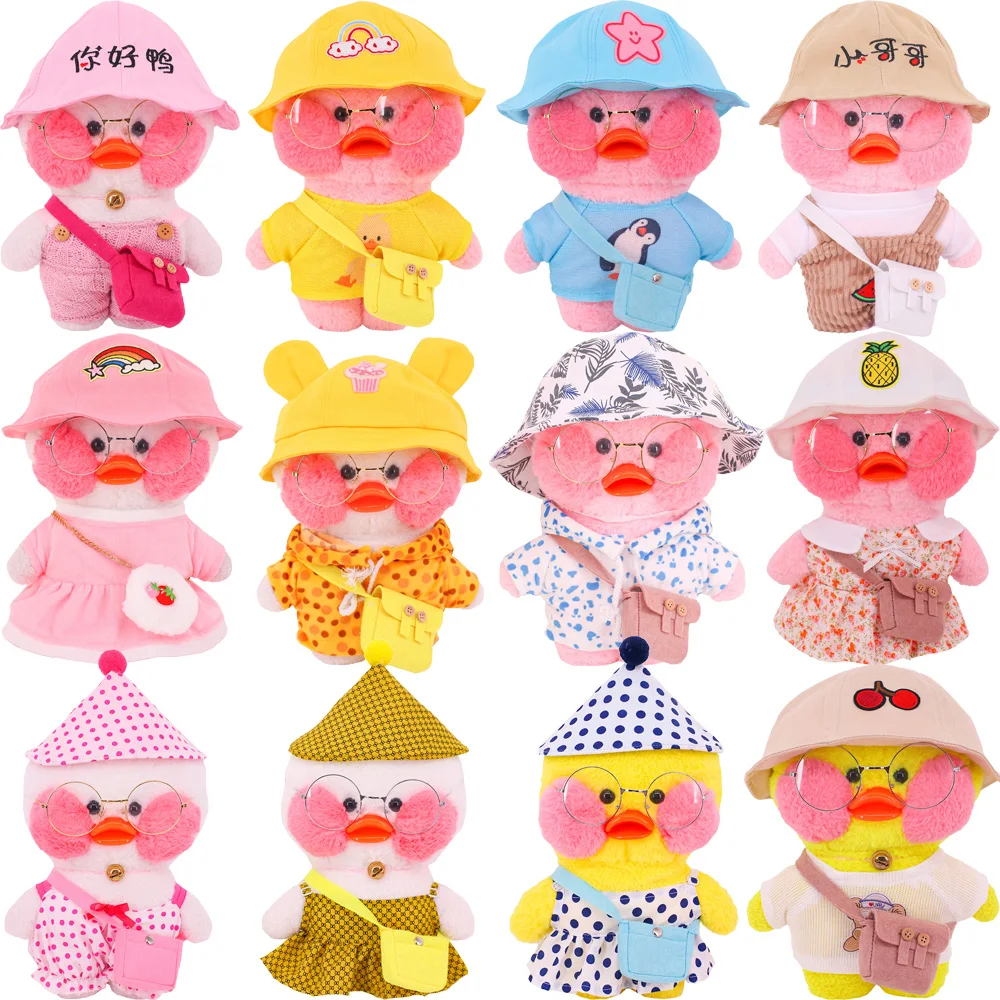 Lalafanfan Accesorios de ropa de muñeca de pato, suéter de peluche ...