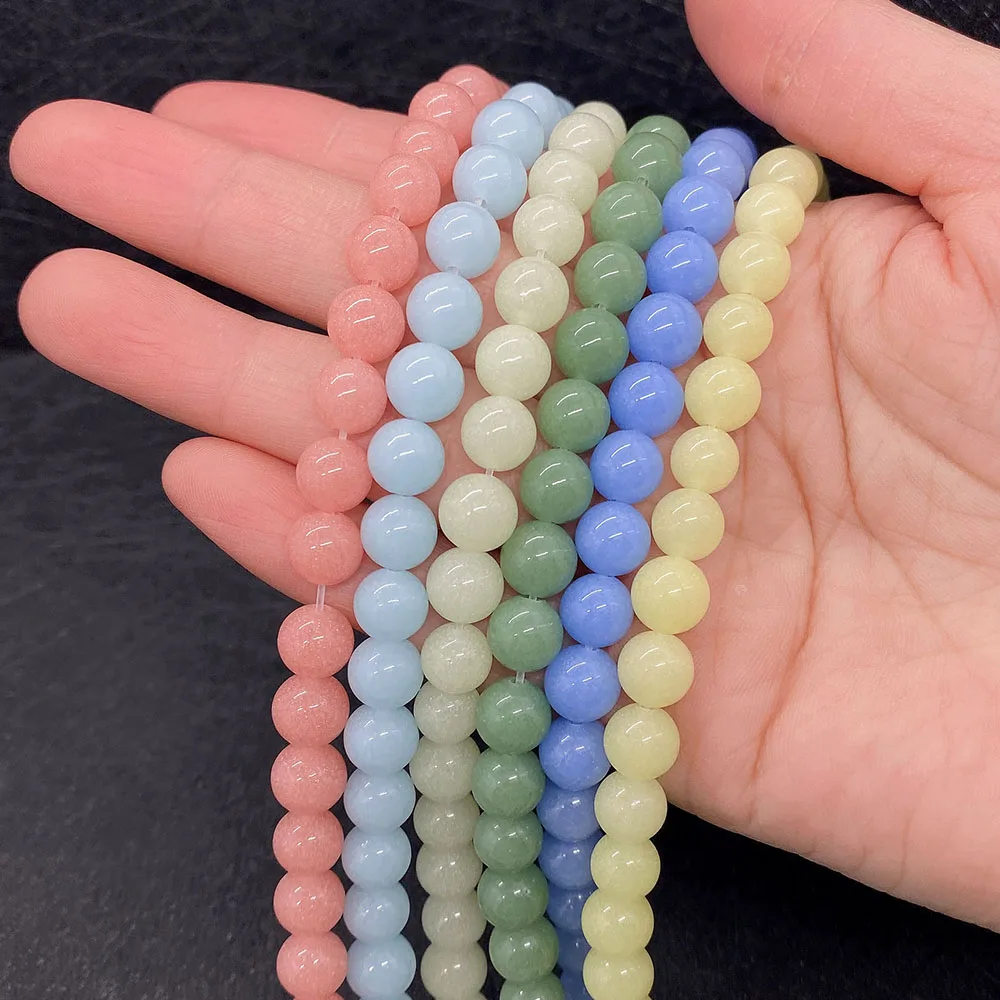 6/8/10mm Luminous Bead Jewelry Natural Stone Glowing In The Dark Bead ...