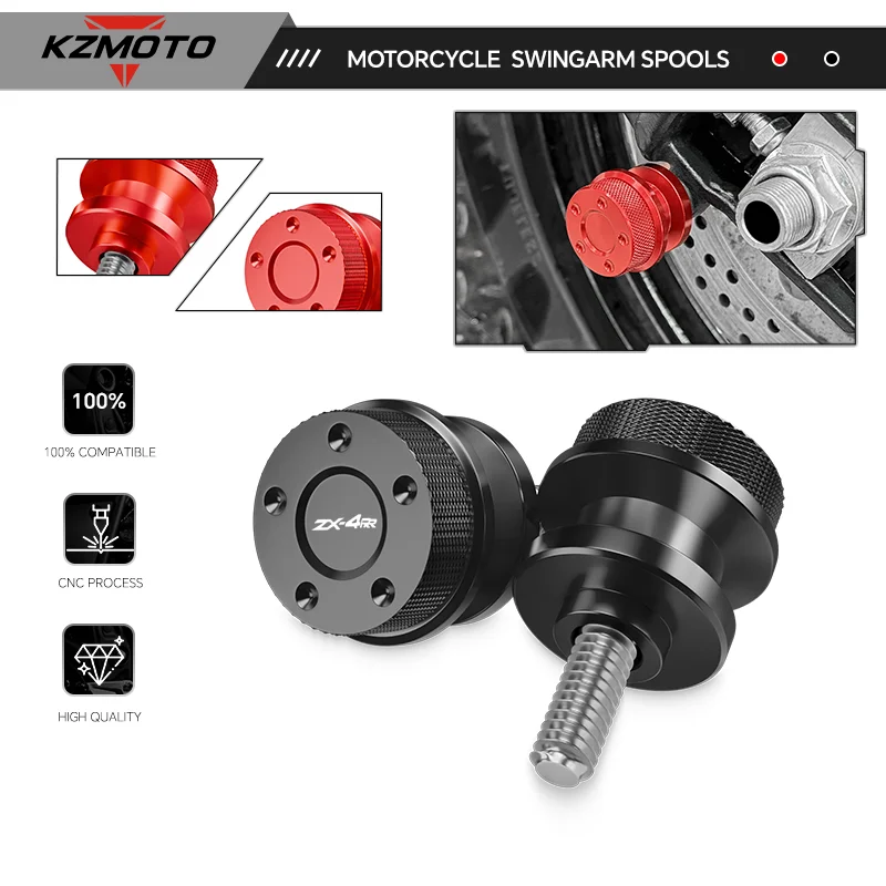 Motorcycle CNC Swingarm Spools Stand Slider For ZX4R ZX4RR 2023-2026 ...