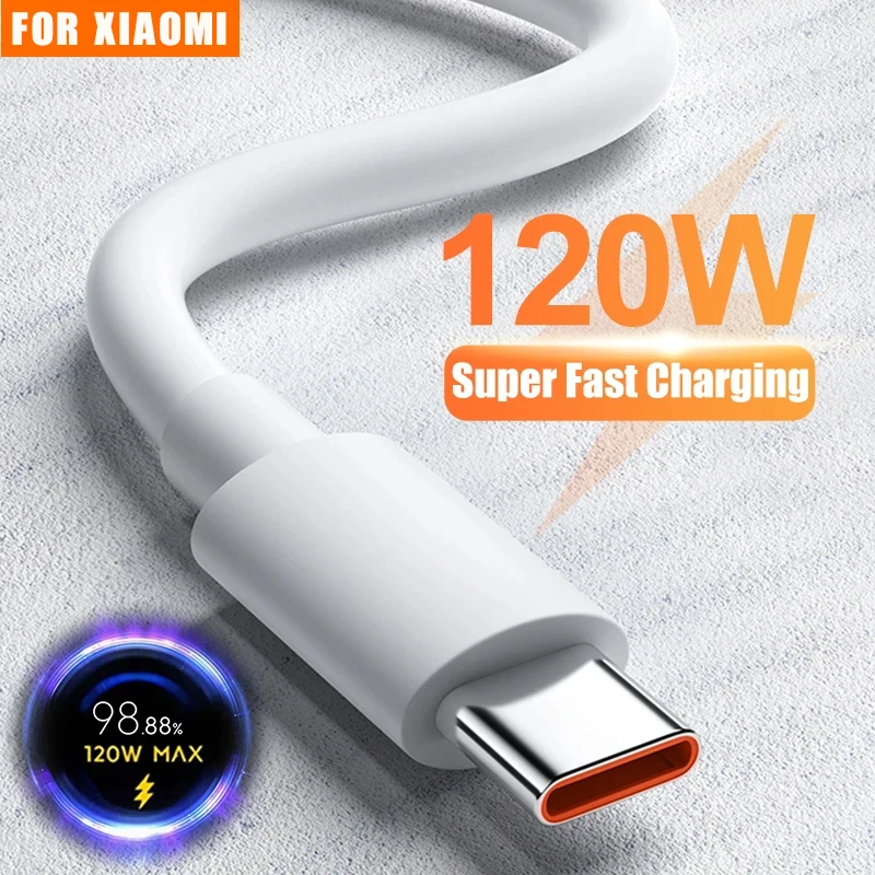 For-Xiaomi-120W-USB-Cable-Luxurious-Super-Fast-Charging-Type-C-Charger ...