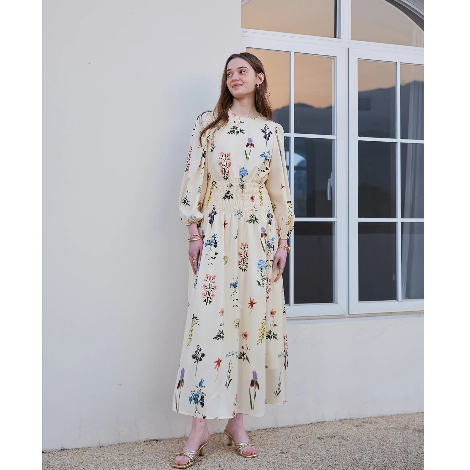 AP SS26 Women Smock Floral Dress Sweet Style - AliExpress 200000345