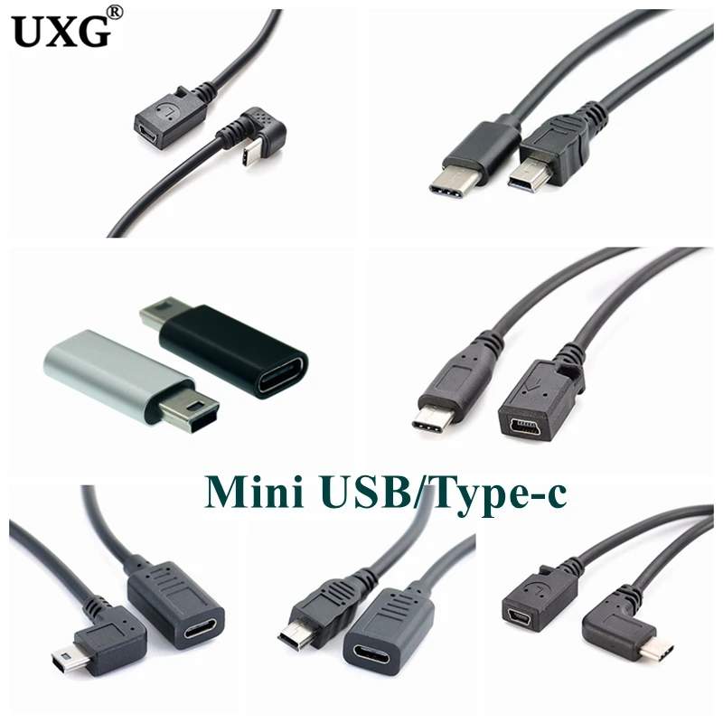 USB C To Mini USB Adapter Type C Female To Mini USB Male Cable 25cm ...
