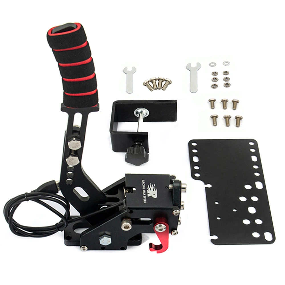 Black-16Bit-SIM-Racing-Games-Hand-Brake-System-PC-USB-SIM-Handbrake-For ...