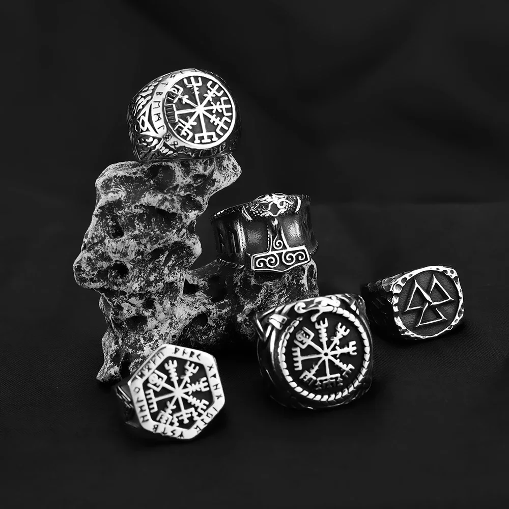Viking-Celtic-Rune-Titanium-Steel-Ring-Nordic-Rune-Ring-Men-s-Small ...
