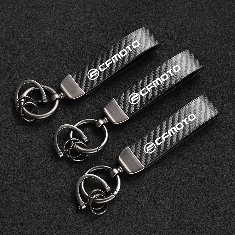 Leather-Motorcycle-KeyChain-High-Grade-Carbon-Fiber-For-Cfmoto-X6-X8 ...