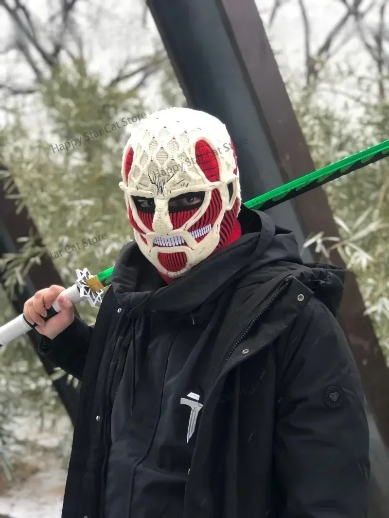 Attack-On-Titan-Mask-popular-Ski-Riding-face-mask-mens-caps-handmade ...