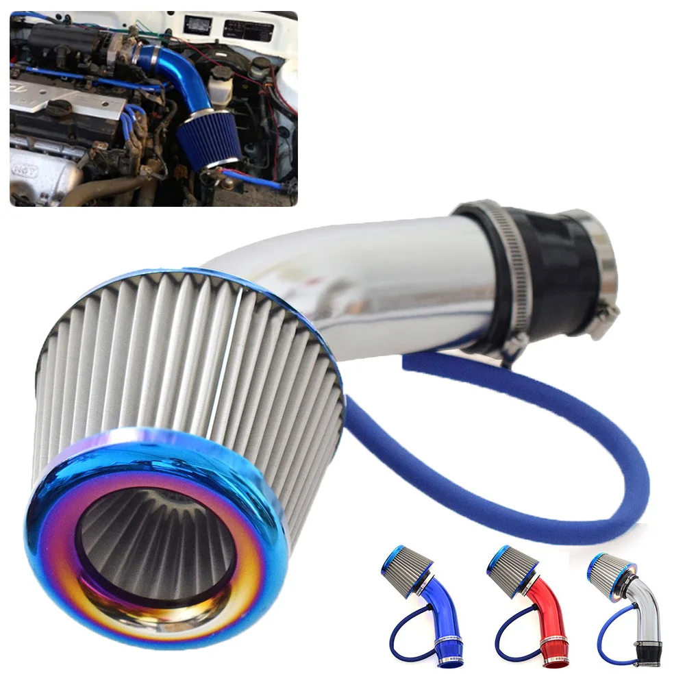 3" 76mm Car Cold Air Intake System Turbo Induction Pipe Tube Kit With ...