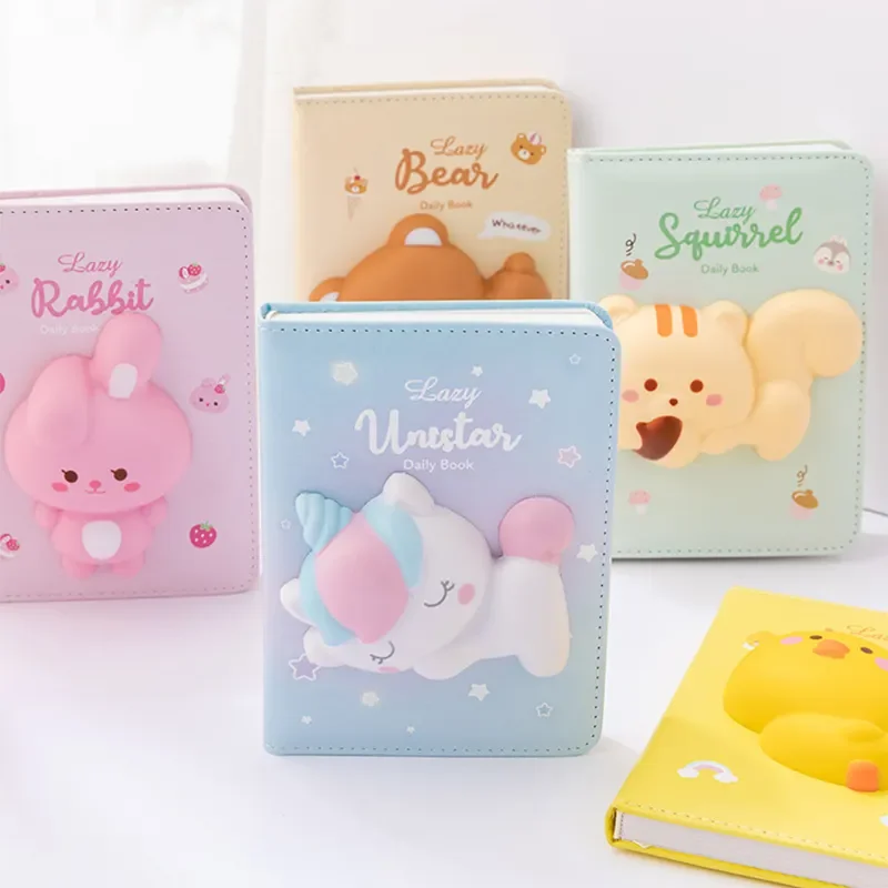 Cute-Cartoon-Animals-Decompression-Notebook-Student-School-Writing ...