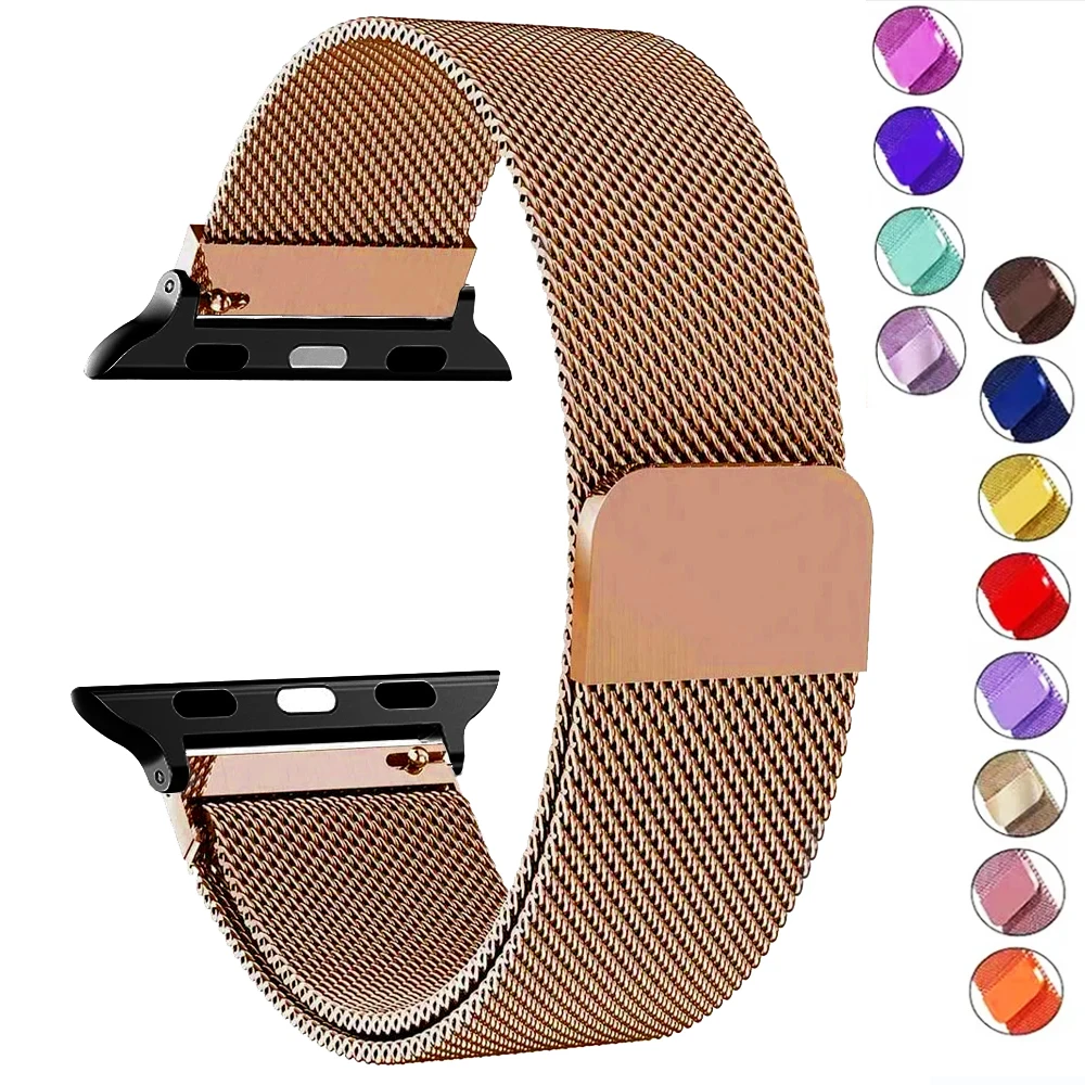 milanese-Loop-Band-for-apple-watch-Ultra-49mm-45mm-44mm-41mm-40mm-Metal ...