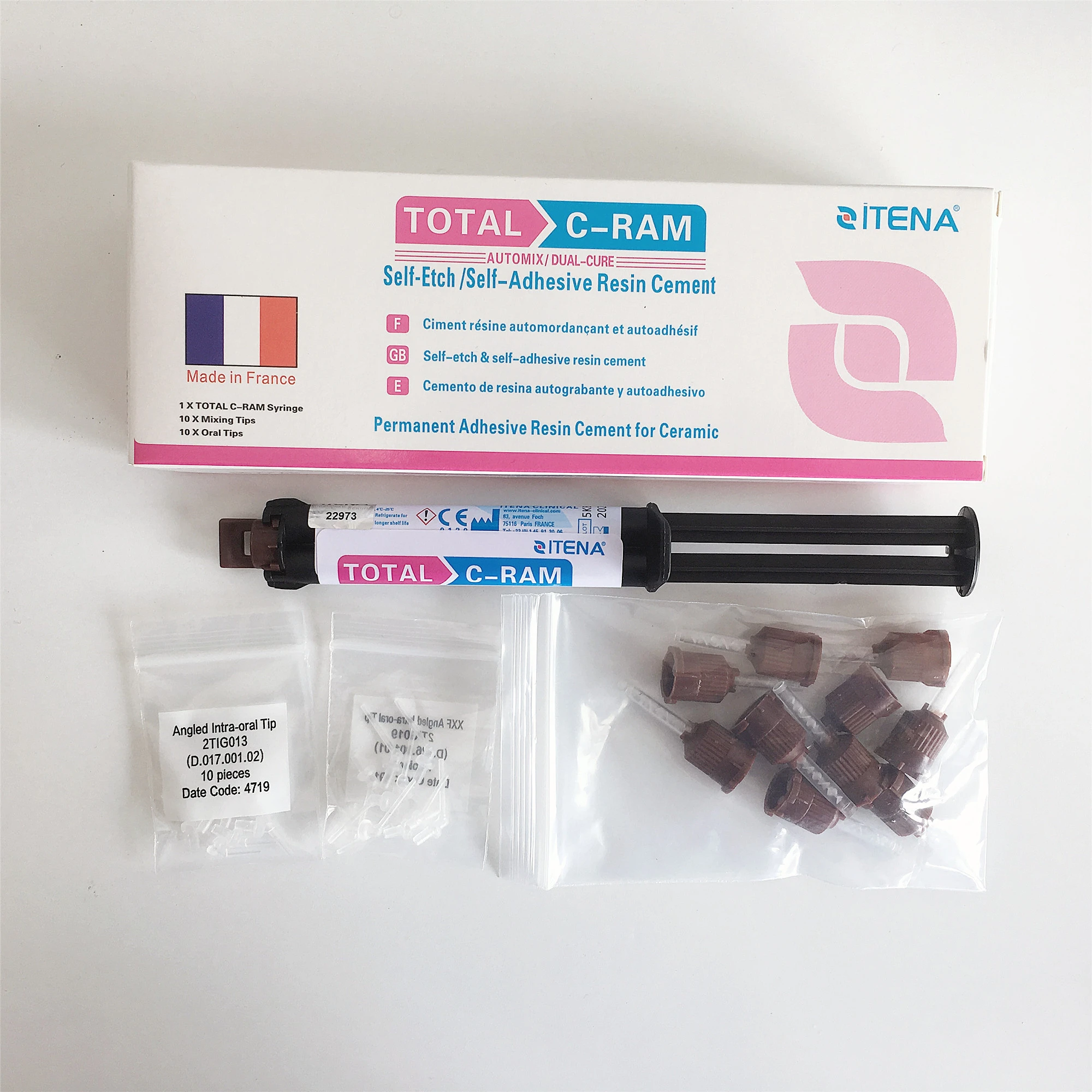 1pack Itena Total C-ram Dental Resin Cement Glue For Teeth Crown Veneer ...