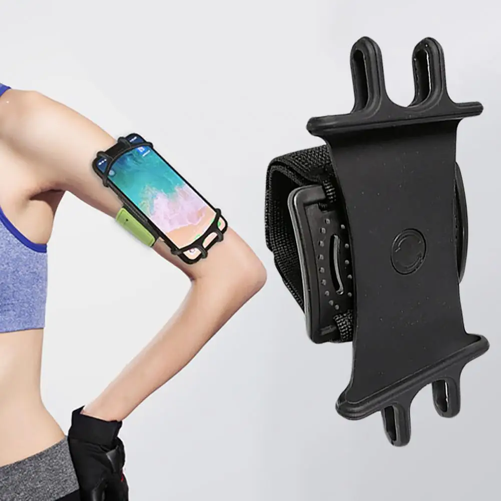 360-Degree-Rotatable-Elastic-Strap-Phone-Arm-Strap-Silicone-Universal ...