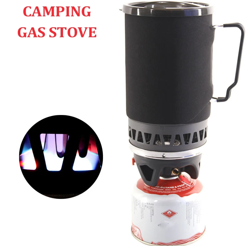 Outdoor Camping Gas Stoves Portable Cooking System Heat Exchanger Pot ...