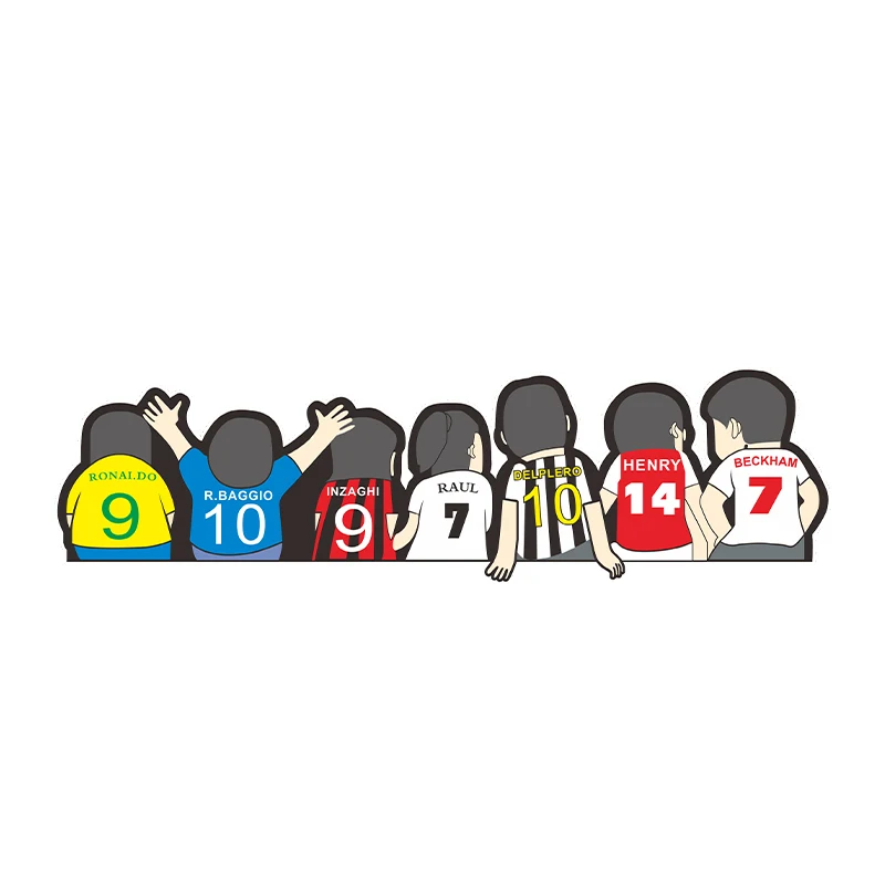 Car Sticker Football For Herry Baggio Piero Raul Cartoon Cute Funny ...