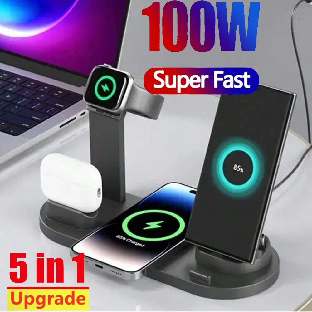 5-in-1-Universal-Fast-Charging-Wireless-Charger-Stand-Foldable-Charging ...