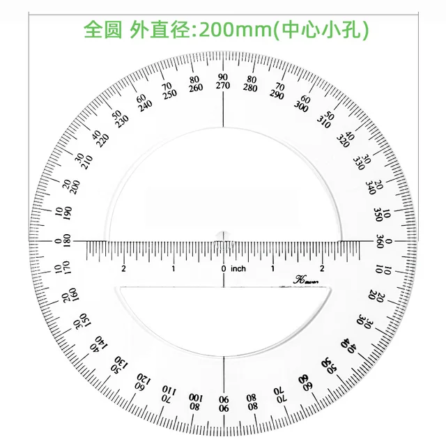 Protractor Angles Measuring Tool Round 360 Protractors Scale And 180 Degrees Measure Vector