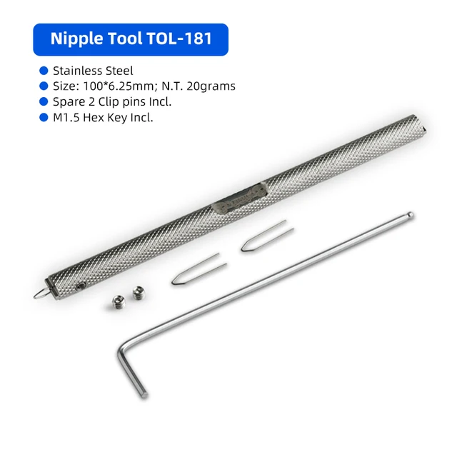 Bike Nipple Spoke Insertion Tool Anti-corrosion Bicycle Nipple ...