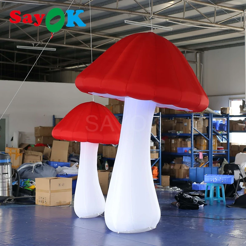 Giant Inflatable Mushroom Lighting Decoration with Color Changing Light ...