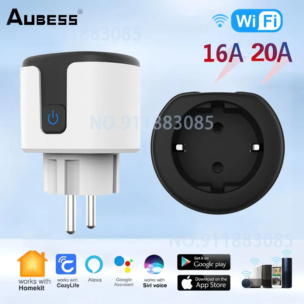 WiFi Homekit Smart Socket 16A/20A EU Plug With Power Monitor Timing ...