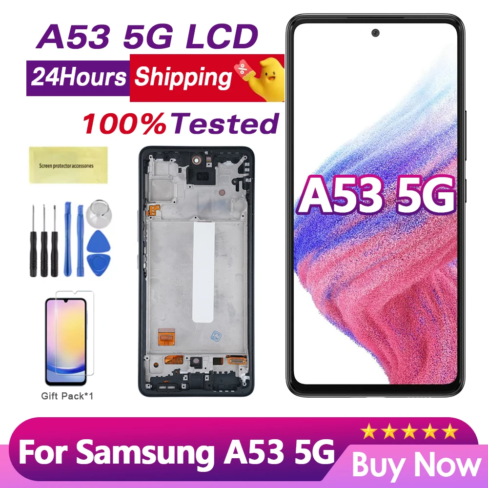 6.5'' AMOLED LCD For Samsung A53 5G SM-A536B SM-A536B/DS LCD Display ...