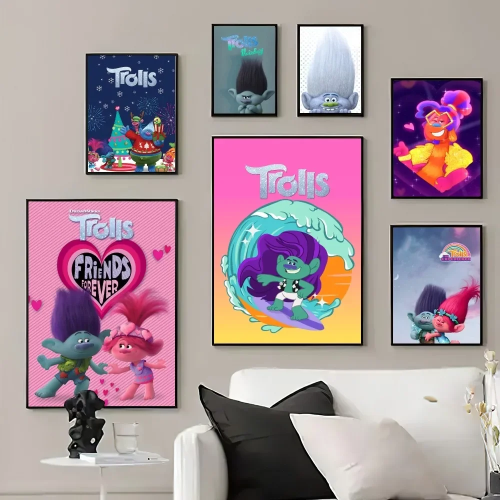 Cartoon-T-Trolls-Poster-Prints-Wall-Pictures-Living-Room-Home ...