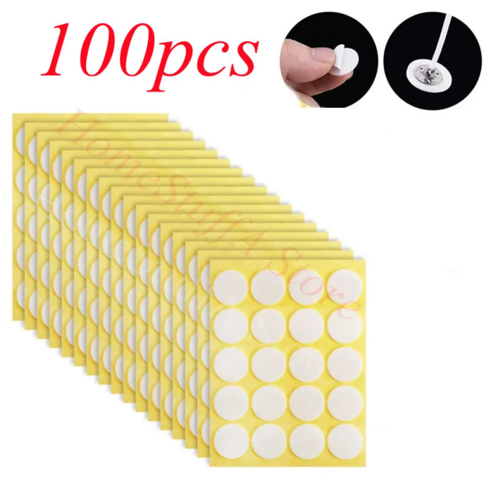 100pc Adhesive Candle Wick Stickers 20mm Foam Heat-Resistant Double ...