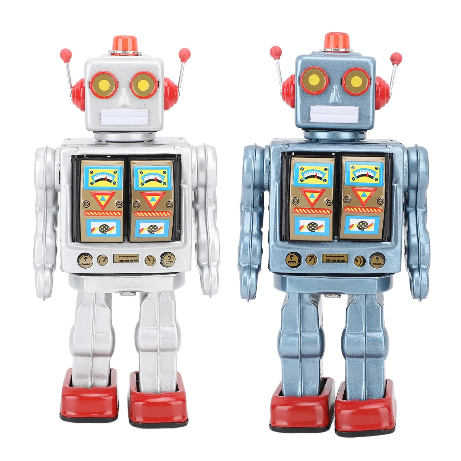 Metal-Tin-Robot-Figures-Model-Electric-Nostalgic-Tinplate-Fun-Walking ...