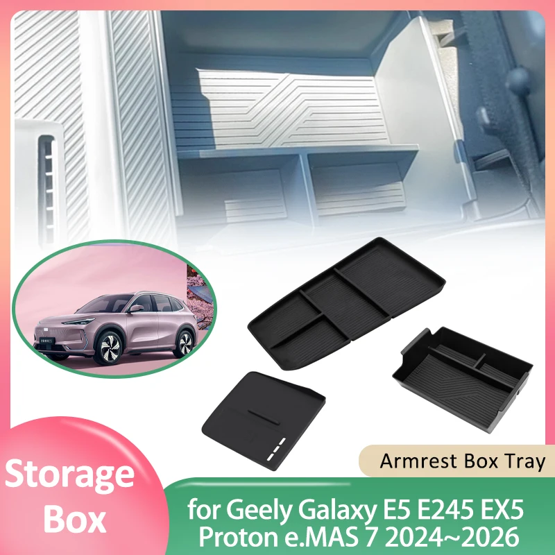 Car Storage Box for Geely Galaxy E5 E245 EX5 2024~2026 2025 Rubber ...