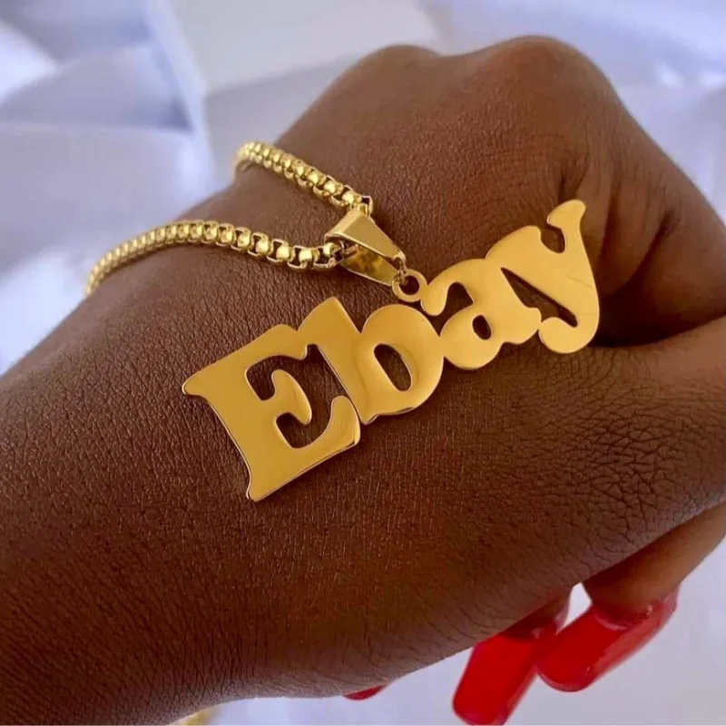 Male Bead Chain Custom Name Necklace Personalized Stainless Steel Chain ...