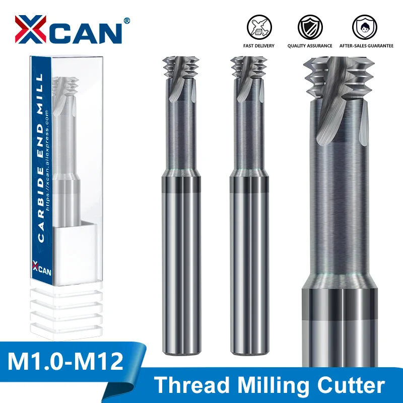 XCAN-Thread-Milling-Cutter-M1-0-M12-Metric-Thread-End-Mill-3-Flute-60D ...