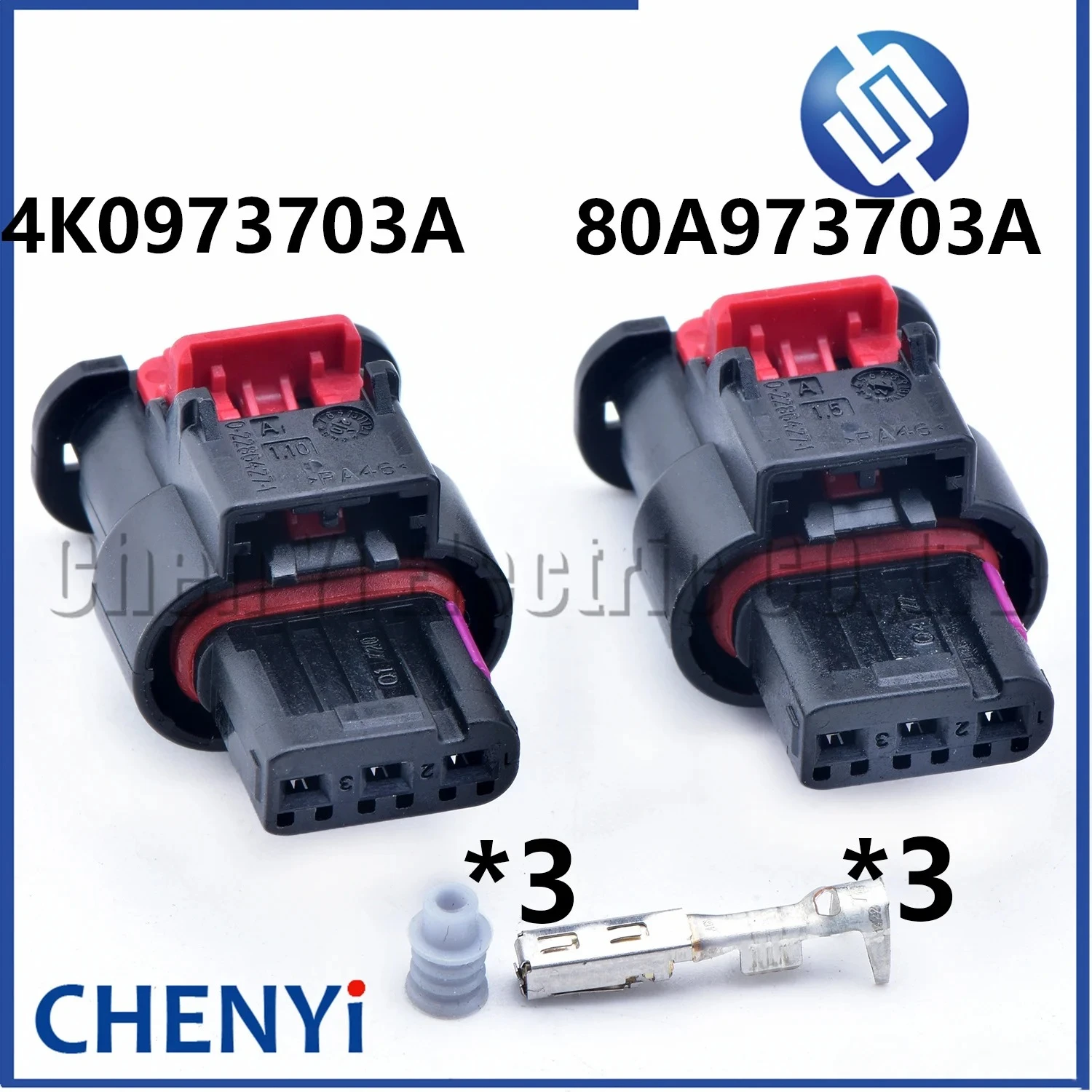 3 Pin Auto waterproof connector PDC Parking radar Sensor Plug ...