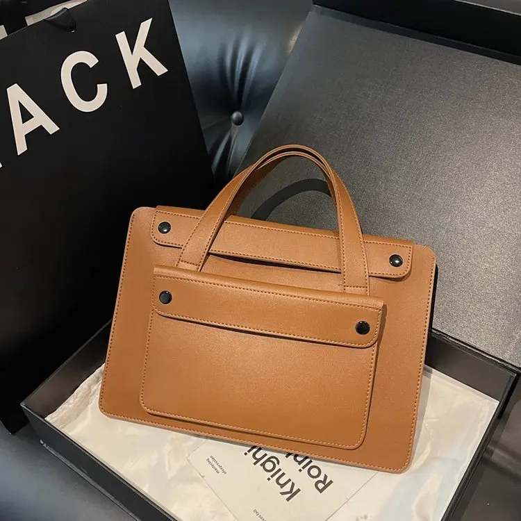 Ele Commuter Large Capaci Leather Tote Bag Women's Handbag Laptop Bag ...