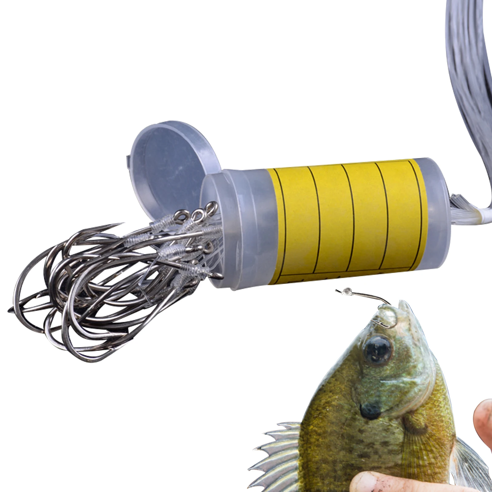 Fishing Bucket String | Tied Hooks Fishing | Fishing Hook Sharp | Fish ...