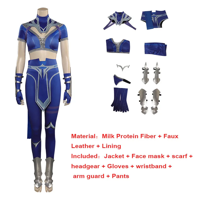 Máscara de disfraz de Kitana de Mortal Kombat con devolución gratuita ...