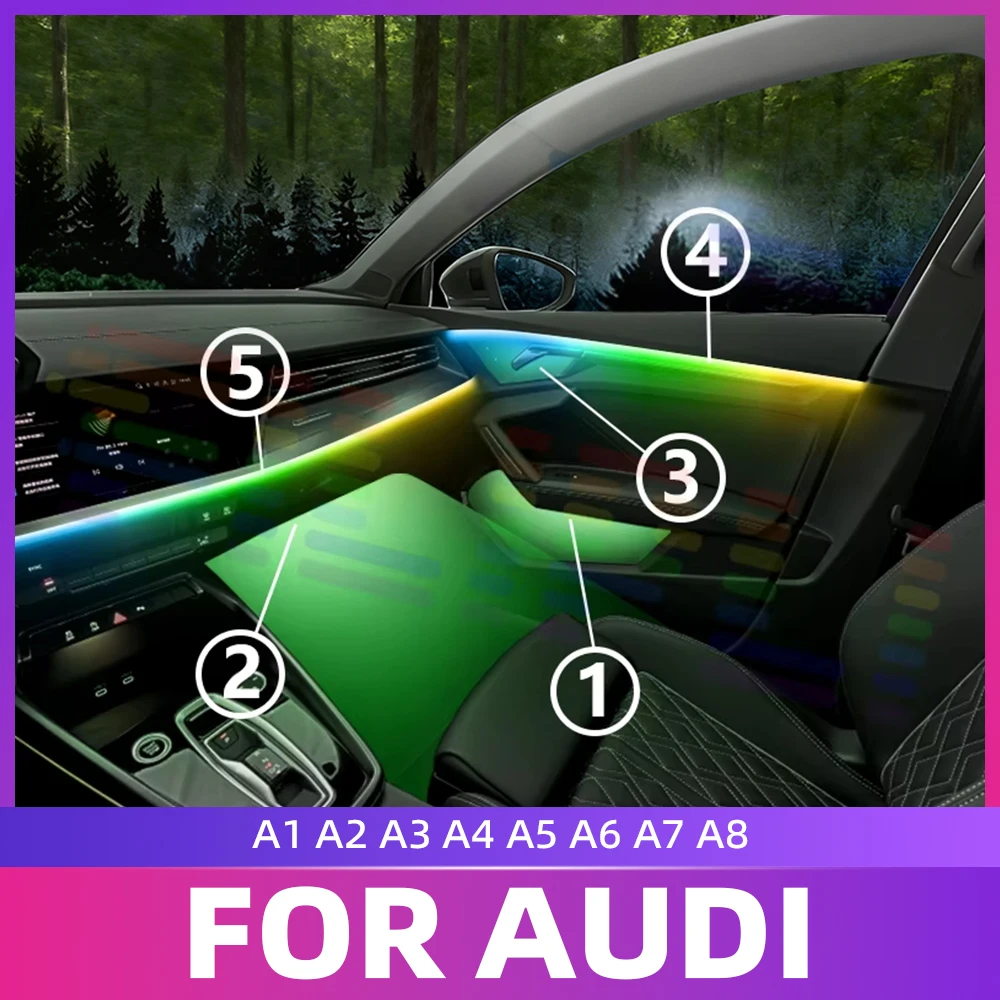 Light Strip RGB Symphony Ambient Car Interiors LED APP Multi-mode ...