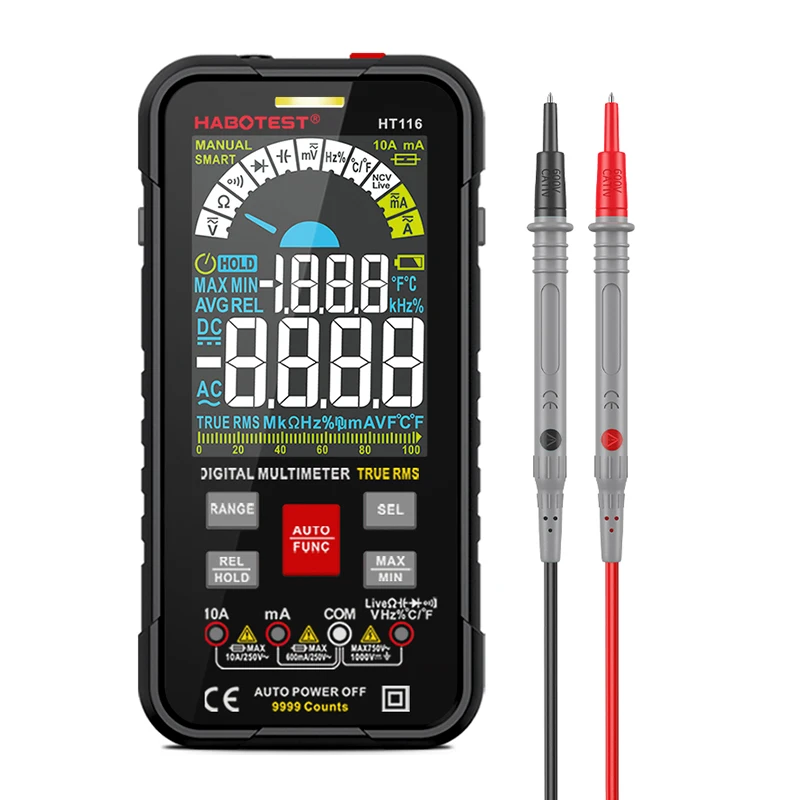Professional-Smart-Digital-Multimeter-9999-Counts-Auto-Range-1000V-10A ...