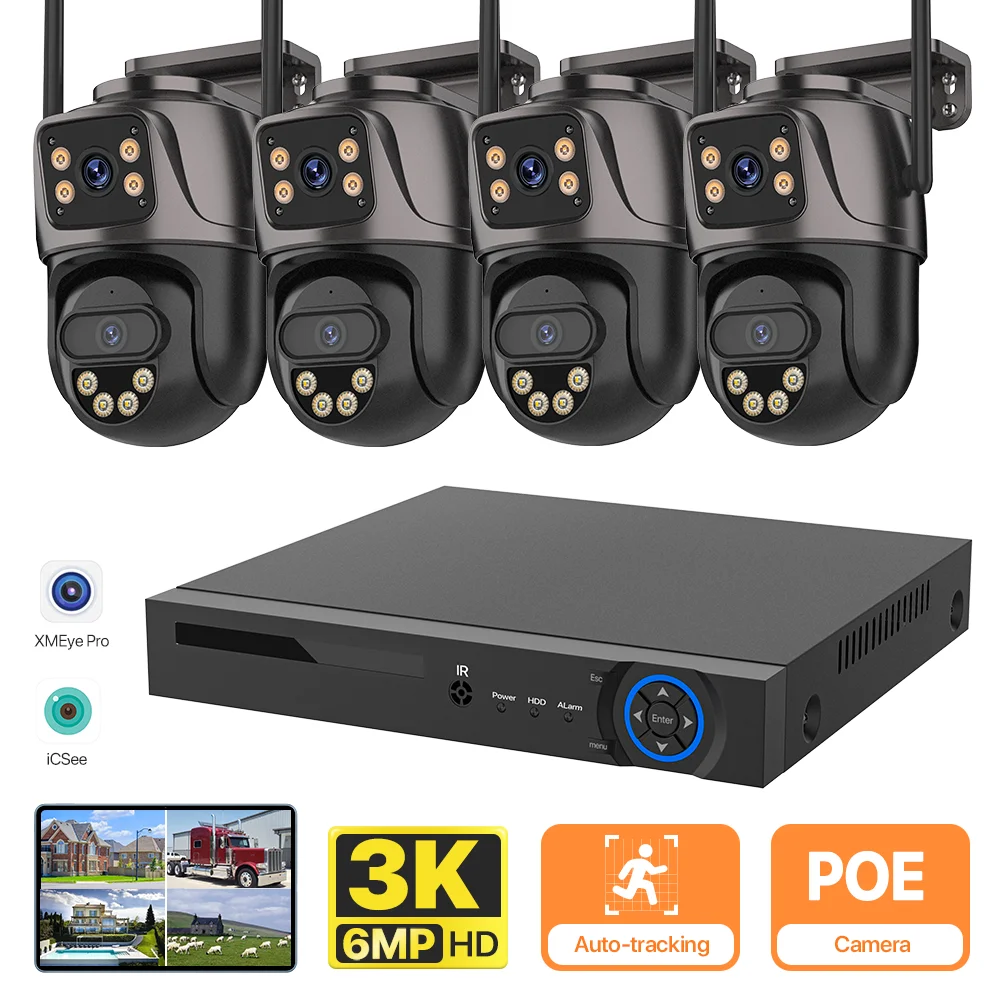 6MP-PTZ-Camera-Dual-Lens-POE-Surveillance-System-NVR-Recorder-Set-IP ...