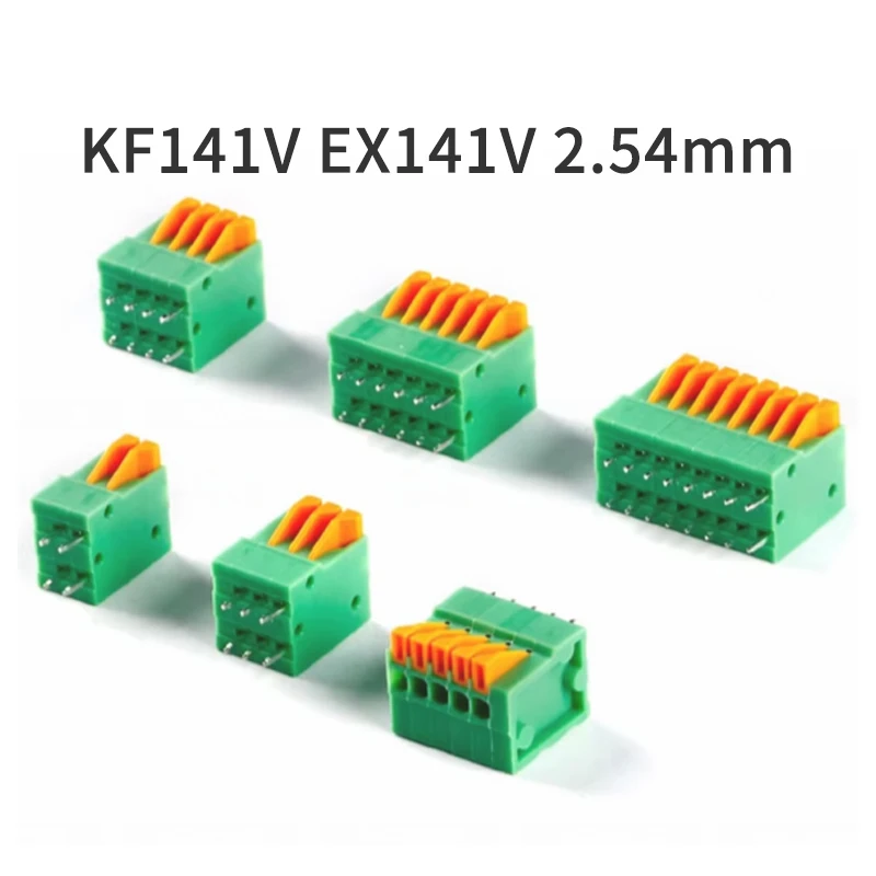 10-Pieces-KF141V-EX141V-2-54-2P-12P-Spring-loaded-PCB-Connector ...