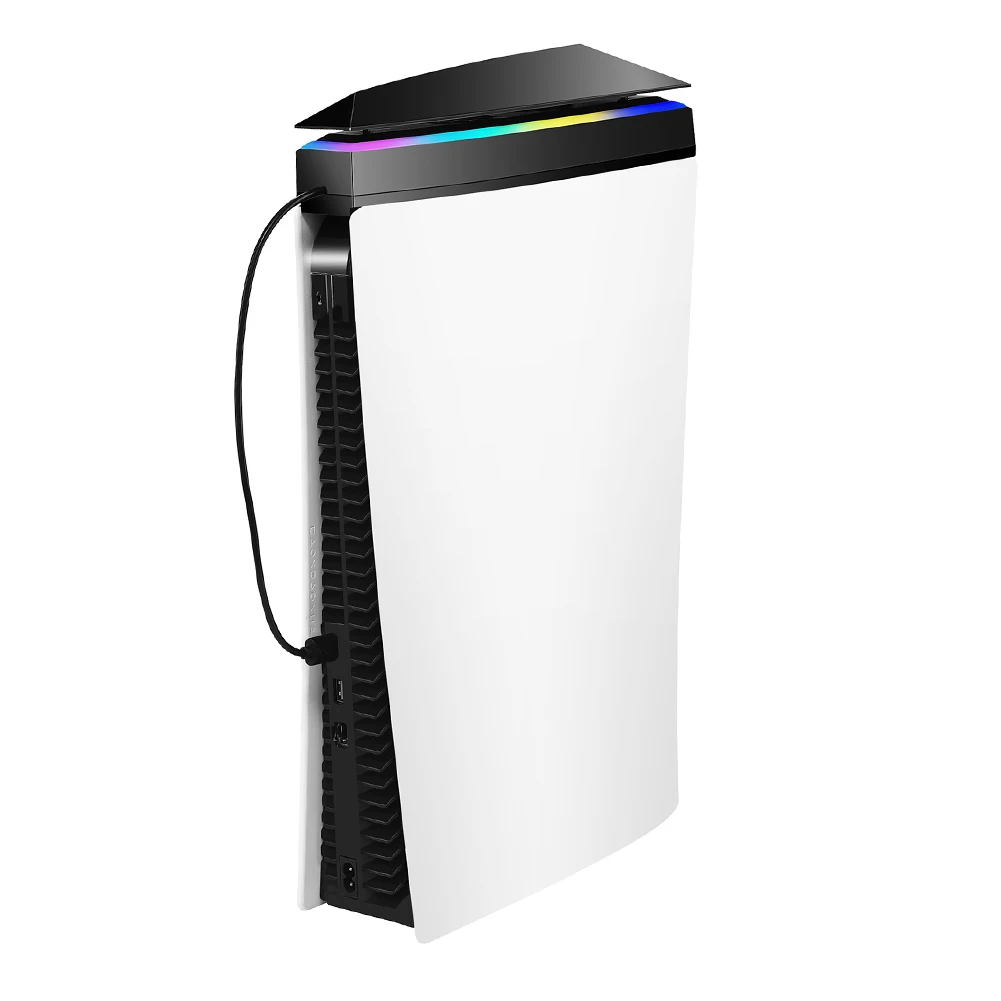 RGB Colorful Cooling Fan for PS5 Console Cooler Adjustable Wind Speed ...