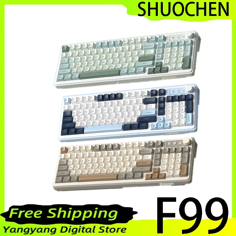 SHUOCHEN-F99-Bluetooth-wireless-keyboard-mechanical-brown-switch-feel-99-keys-RGB-backlight-ABS ...