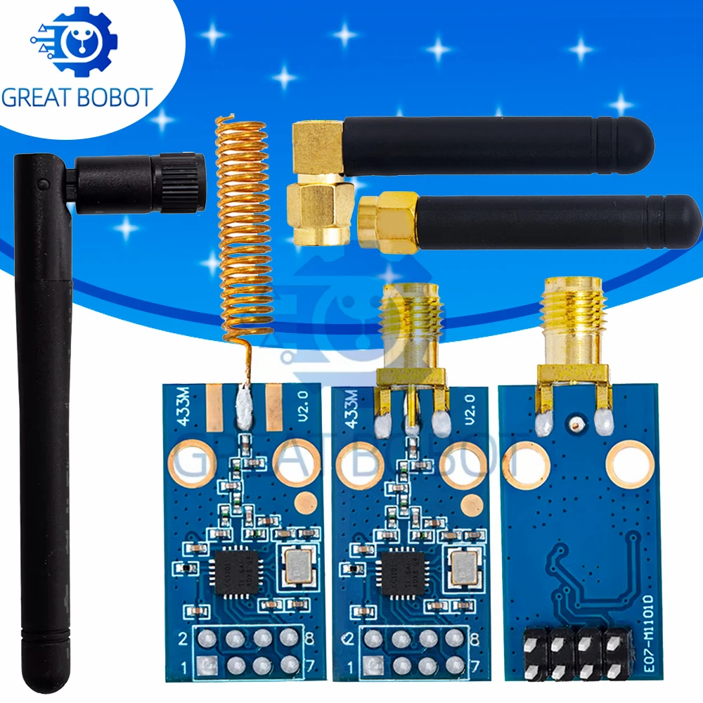 BS CC1101 Wireless Module With SMA Antenna Wireless Transceiver Module ...