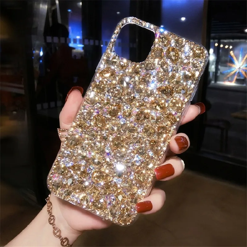 Iphone Case Bling Crystal Gold | Iphone 13 Pro Max Bling Cases - Phone ...