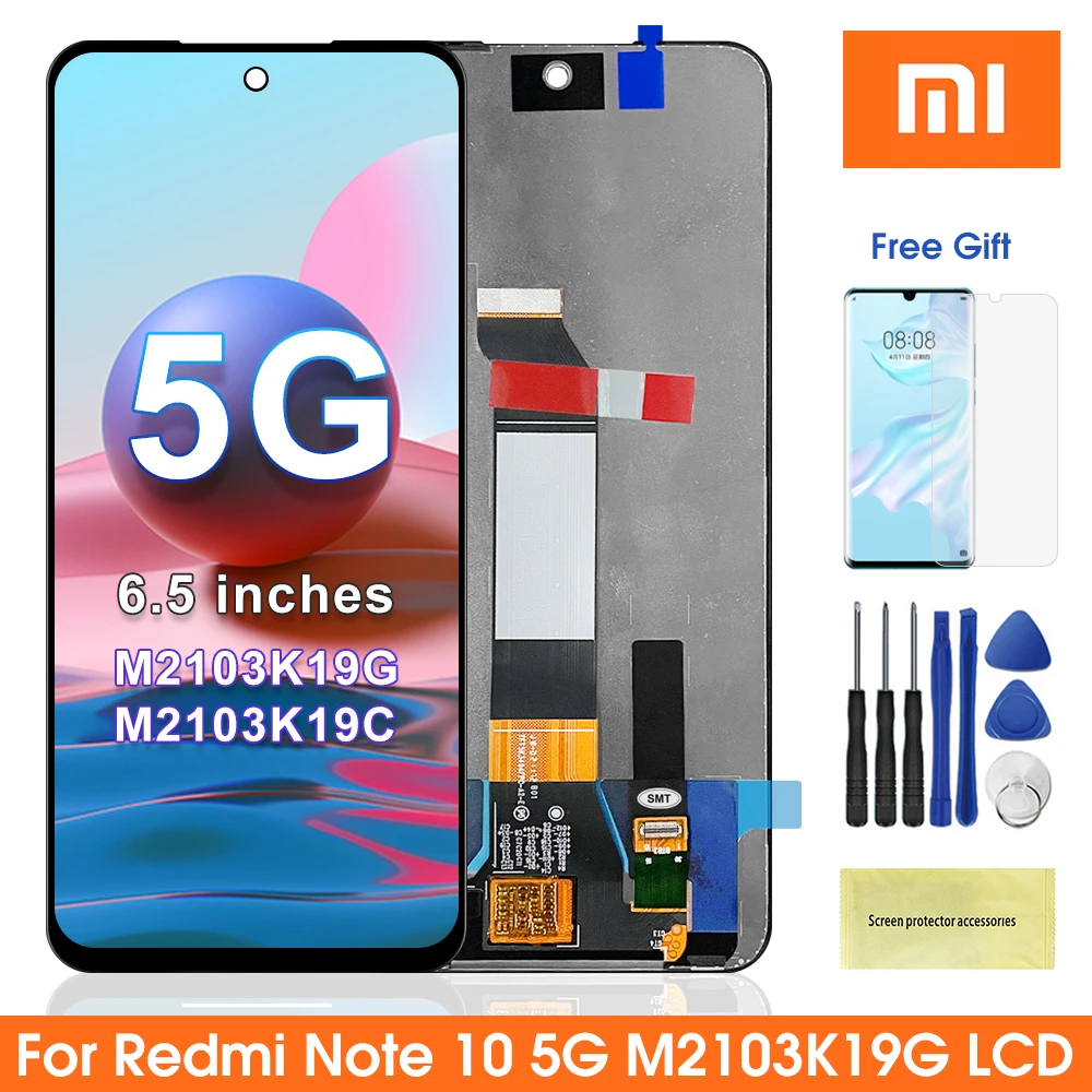 6-5-Screen-for-Xiaomi-Redmi-Note-10-5G-Lcd-Display-Digital-Touch-Screen ...