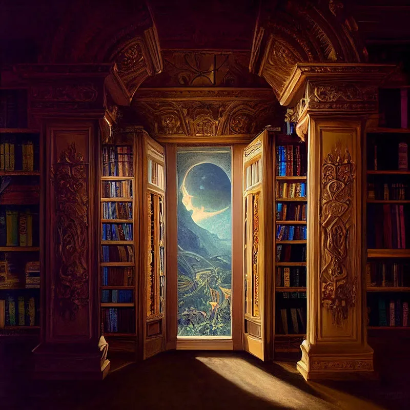 Fantasy Library Background
