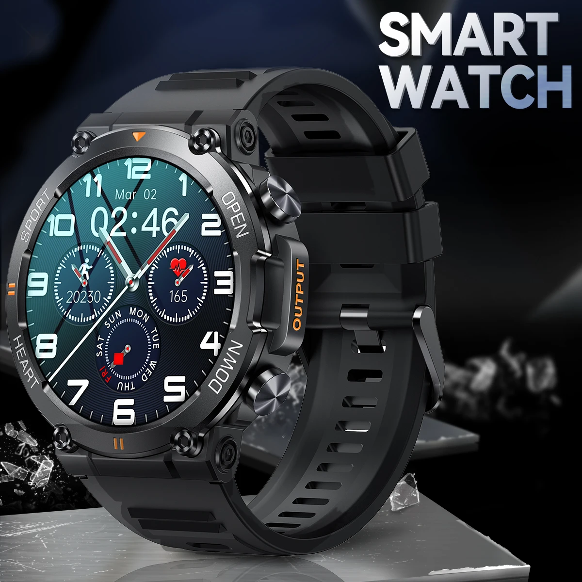 EIGIIS-reloj-inteligente-de-acero-1-39-para-hombre-accesorio-de-pulsera ...