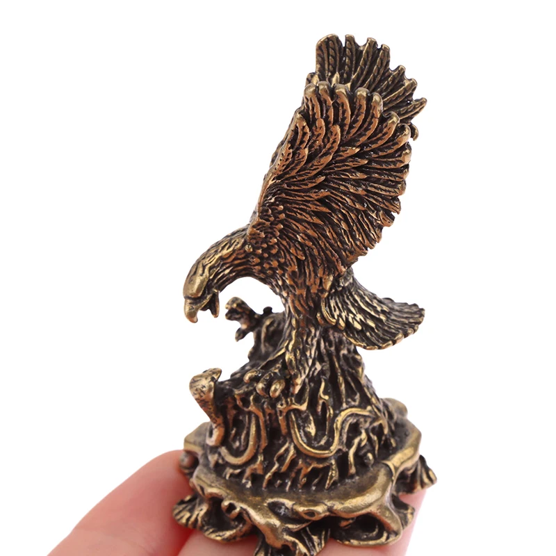 Antique Copper Eagle Statue Small Ornaments Vintage Brass Animal ...